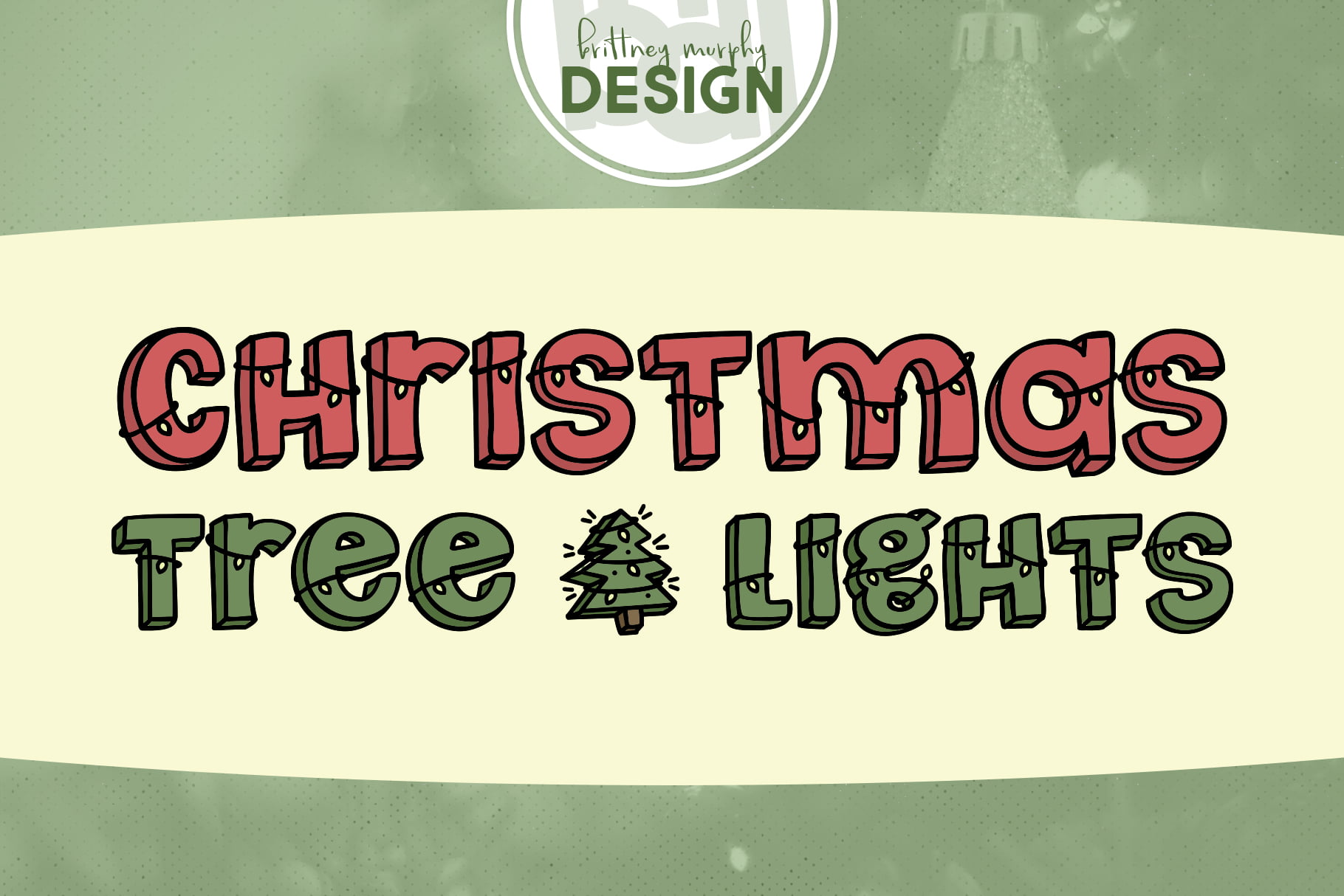 Christmas Tree Lights Font - MakersType