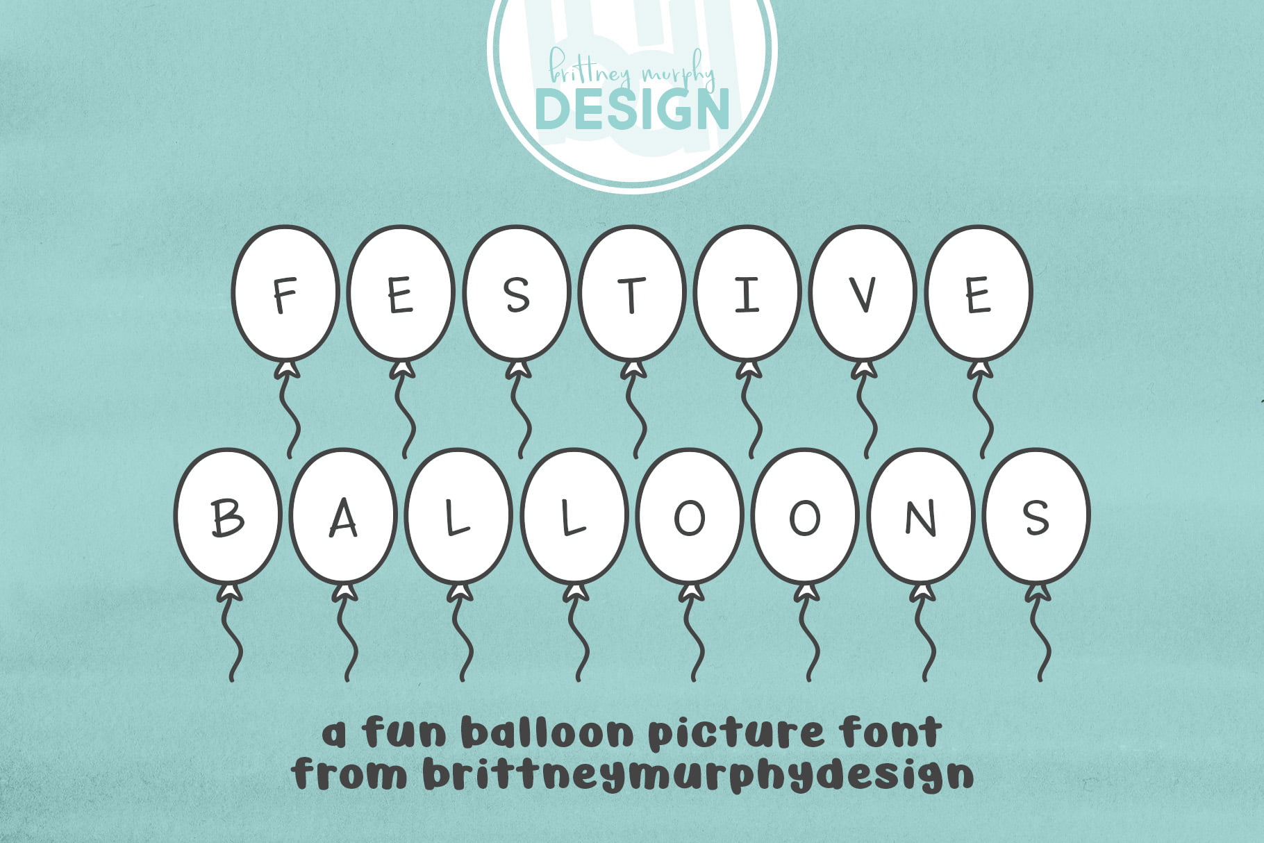 Festive Balloons Font - MakersType