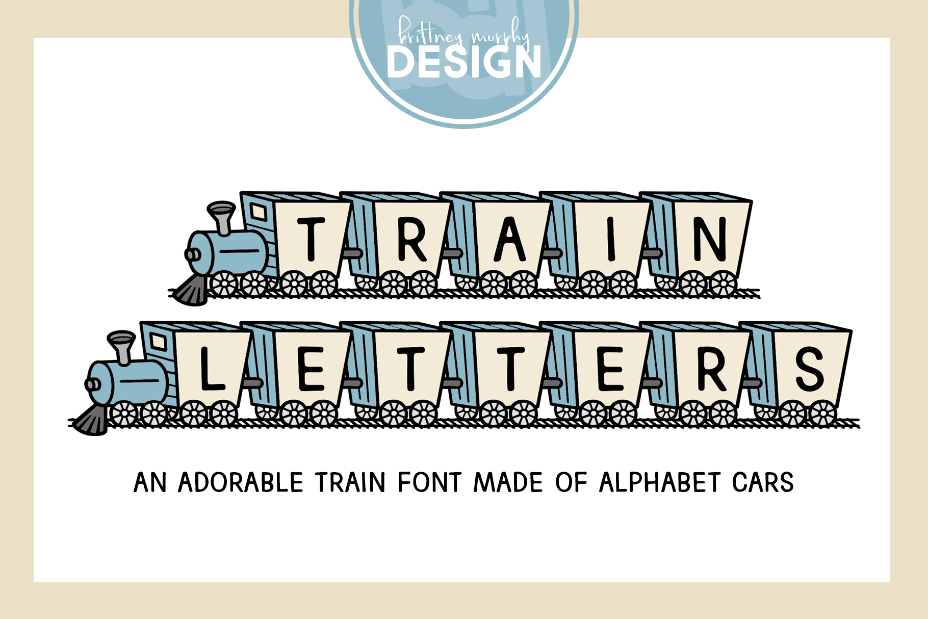 Train Letters - MakersType